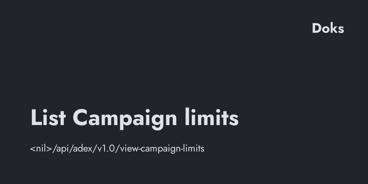 List Campaign limits